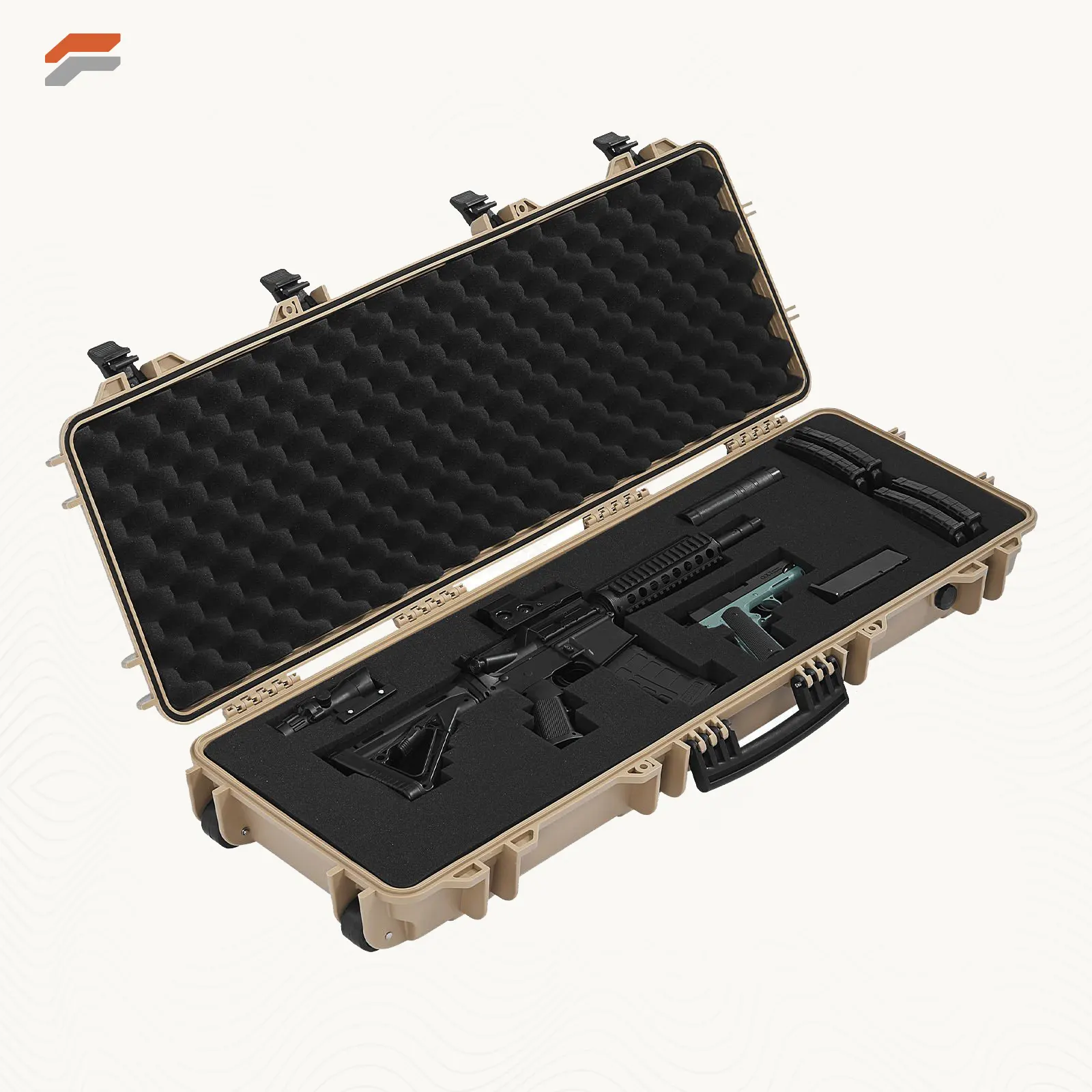 VEVOR 40-Inch Lockable Hard Rifle Case with Waterproof Foams and Wheel ...