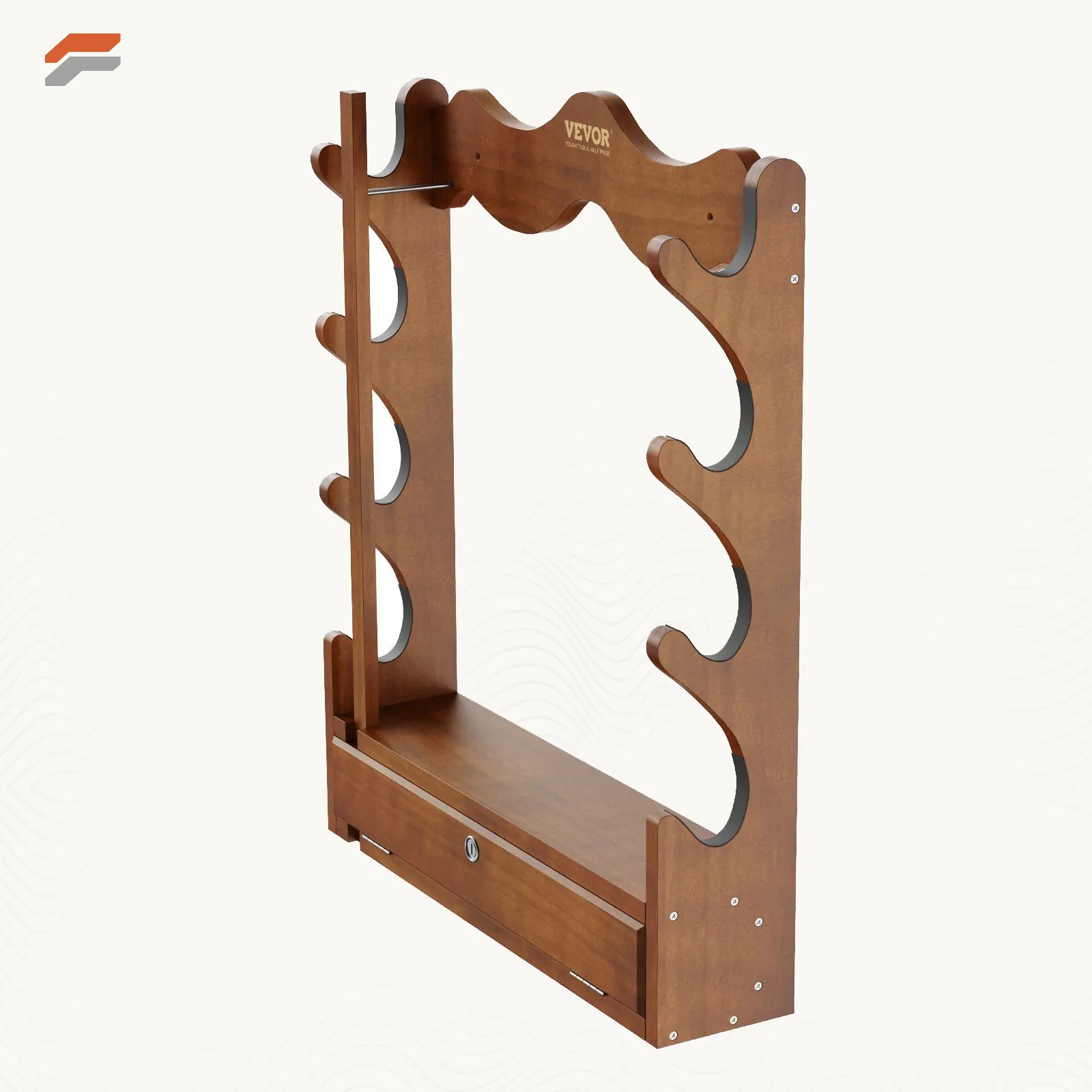 Heavy Duty Wall Mounted Gun Rack for 4 Rifles and Shotguns - VEVOR Woo ...